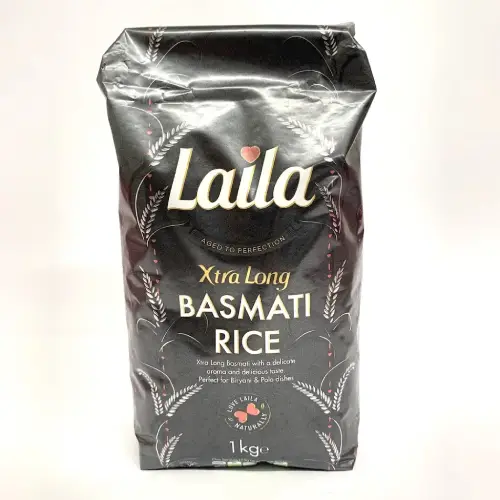 LAILA EXTRA LONG GRAIN BASMATI RICE 10x1kg - Aekshea Foods Wholesale