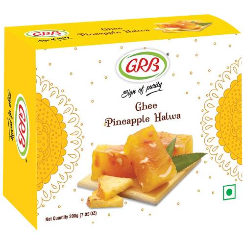 GRB PINEAPPLE HALWA VEGAN 24 X 200G - Aekshea Foods Wholesale